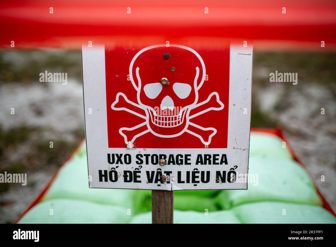Ha Tay, Vietnam. 28th Mar, 2023. An unexploded ordnance storage ...