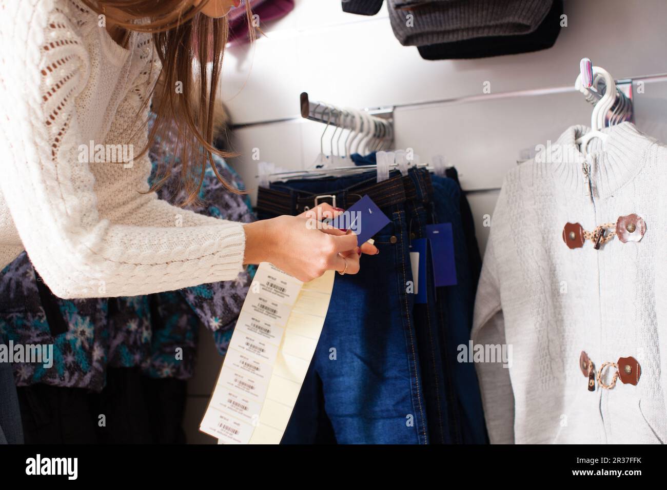 Working days in shop Stock Photo - Alamy