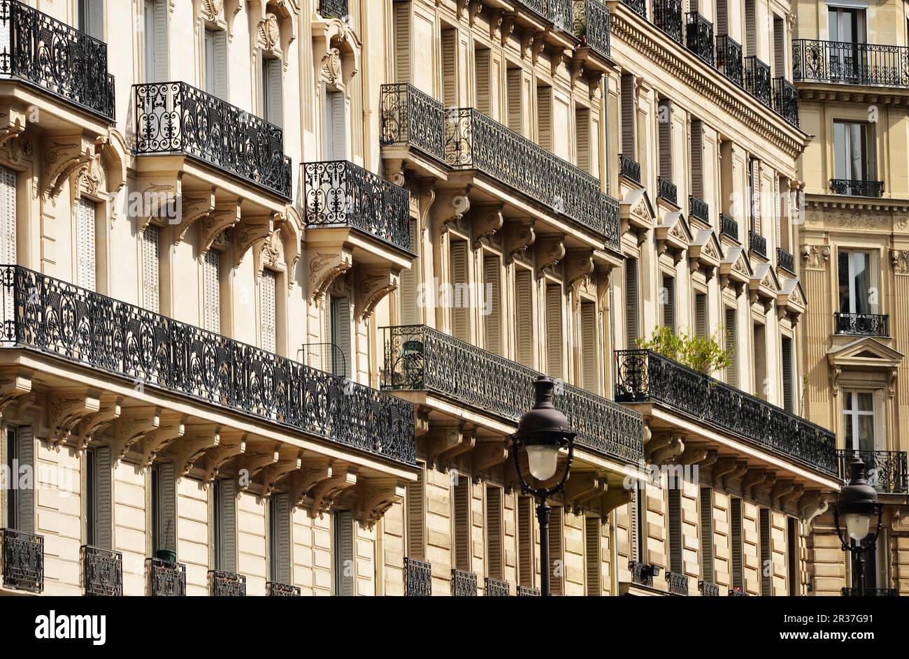 Original historic Parisian architecture Stock Photo - Alamy