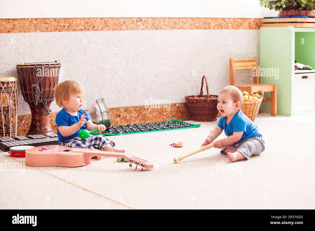 Boys with musical instruments Stock Photo - Alamy