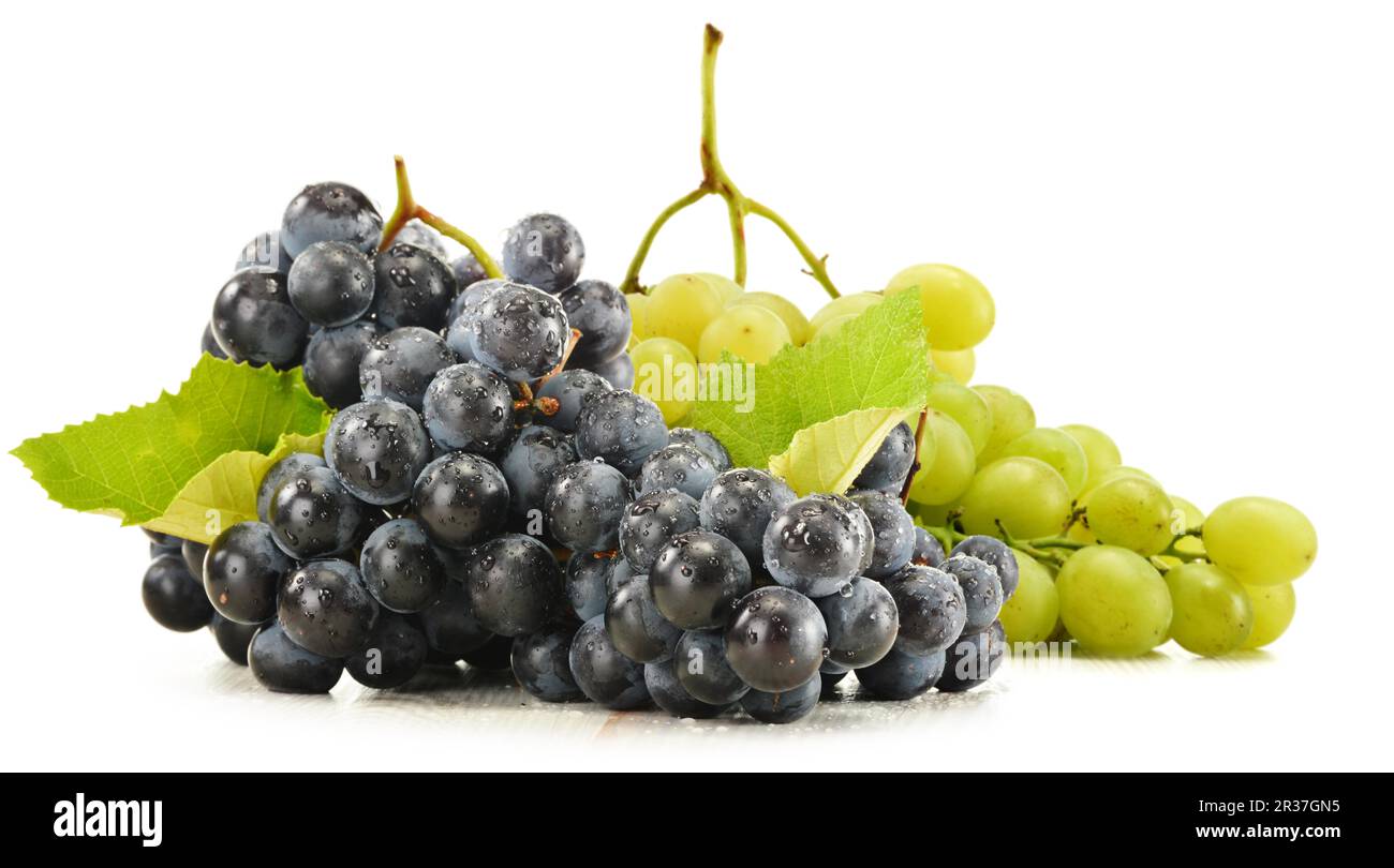 Bunch fresh grapes Cut Out Stock Images & Pictures - Alamy