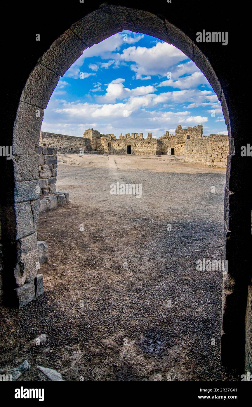 Imposing fortress in Qasr Al-Azraq, Jordan Stock Photo - Alamy