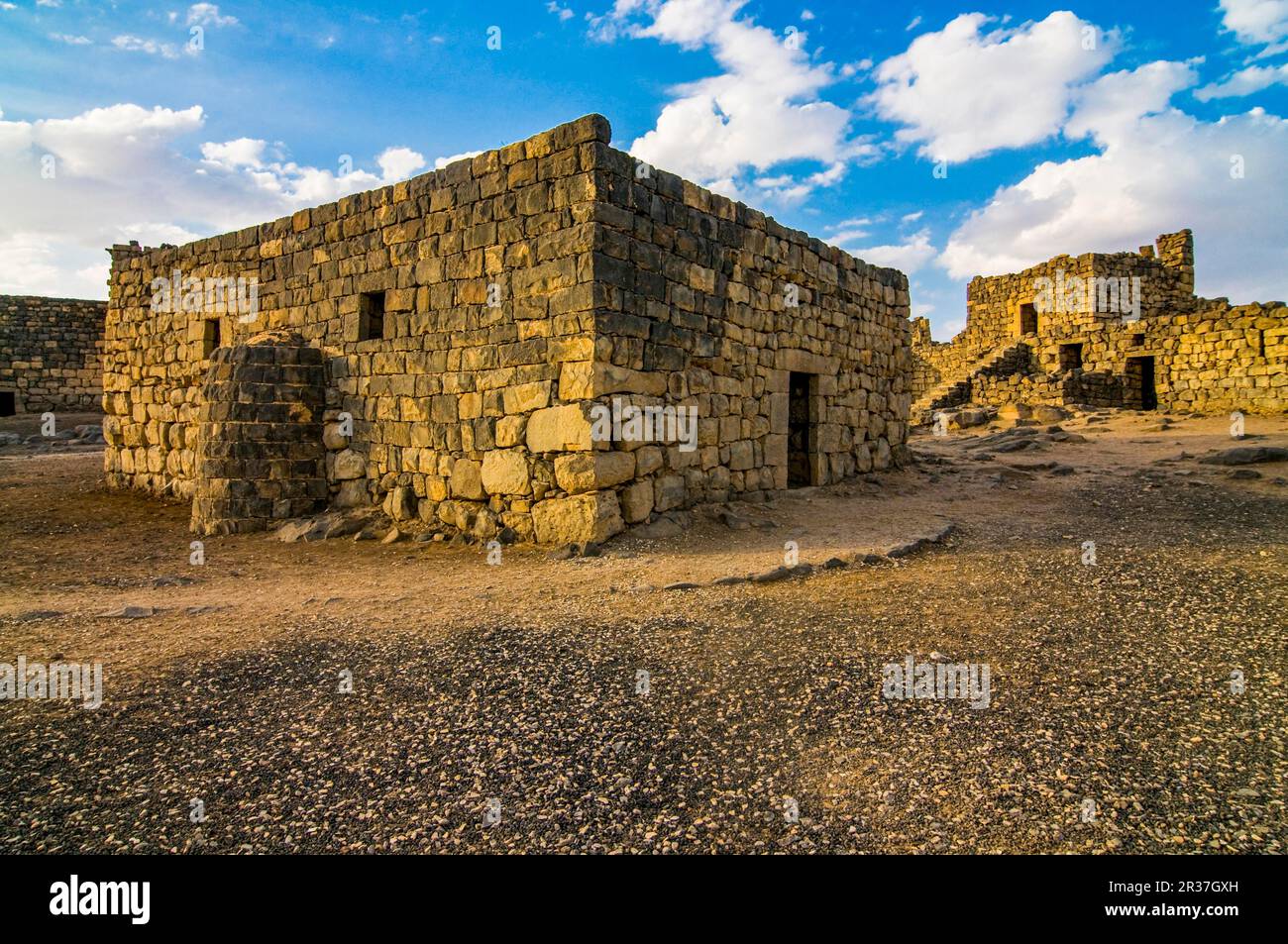 Imposing fortress in Qasr Al-Azraq, Jordan Stock Photo - Alamy