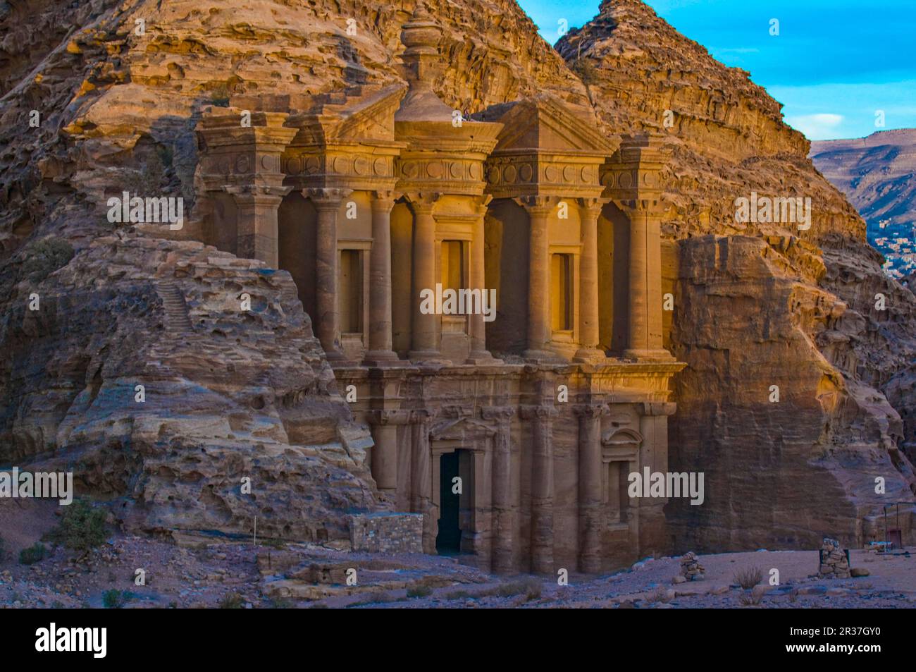 Ancient tomb Ed deir in the rock, Petra, Jordan Stock Photo - Alamy