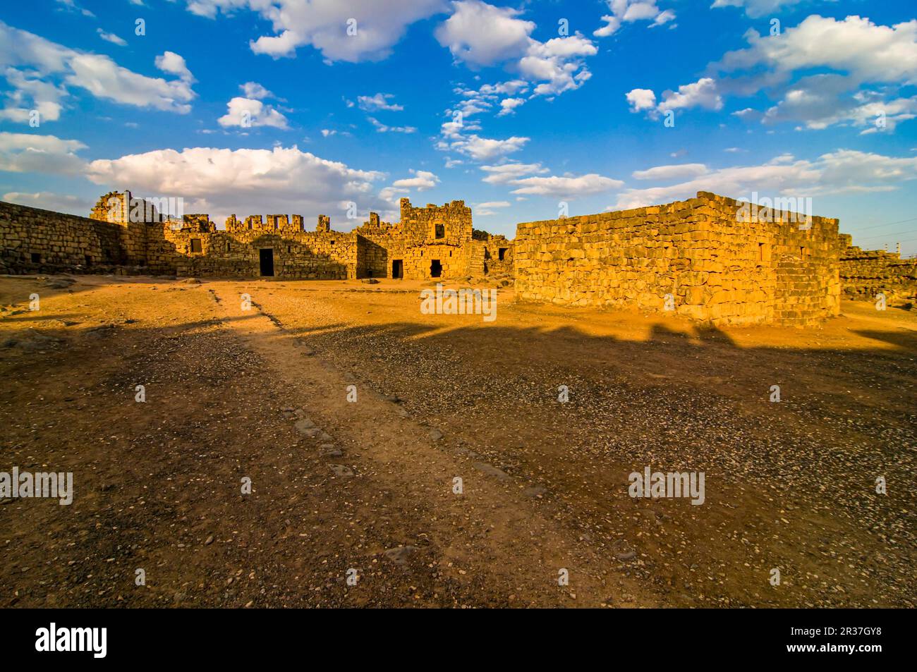 Imposing fortress in Qasr Al-Azraq, Jordan Stock Photo - Alamy