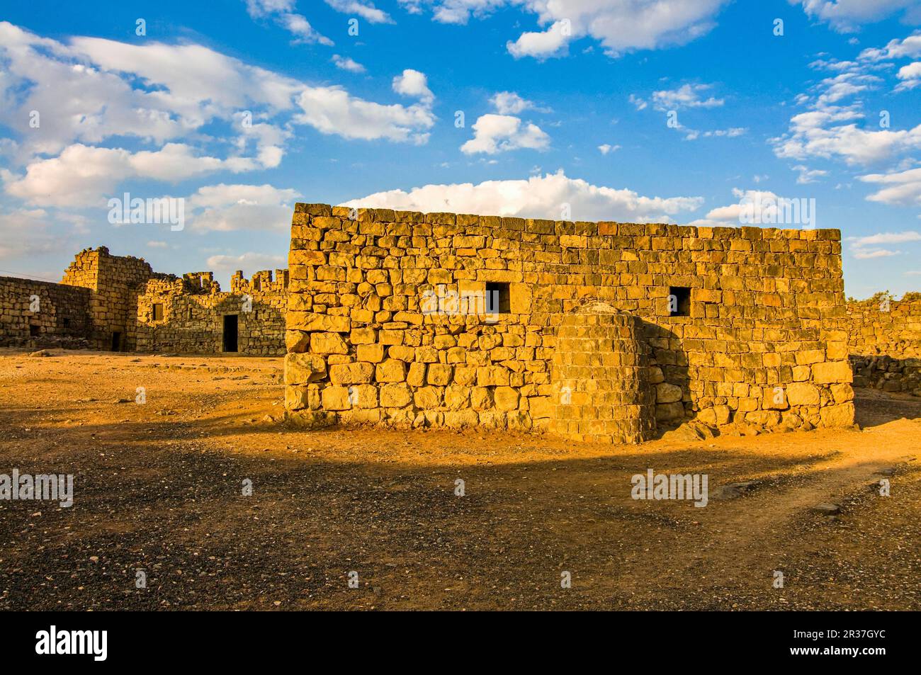Imposing fortress in Qasr Al-Azraq, Jordan Stock Photo - Alamy