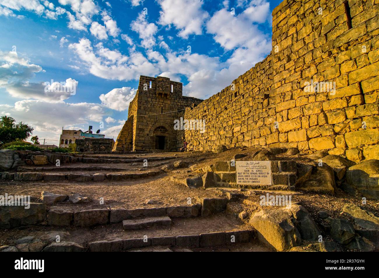 Imposing fortress in Qasr Al-Azraq, Jordan Stock Photo - Alamy