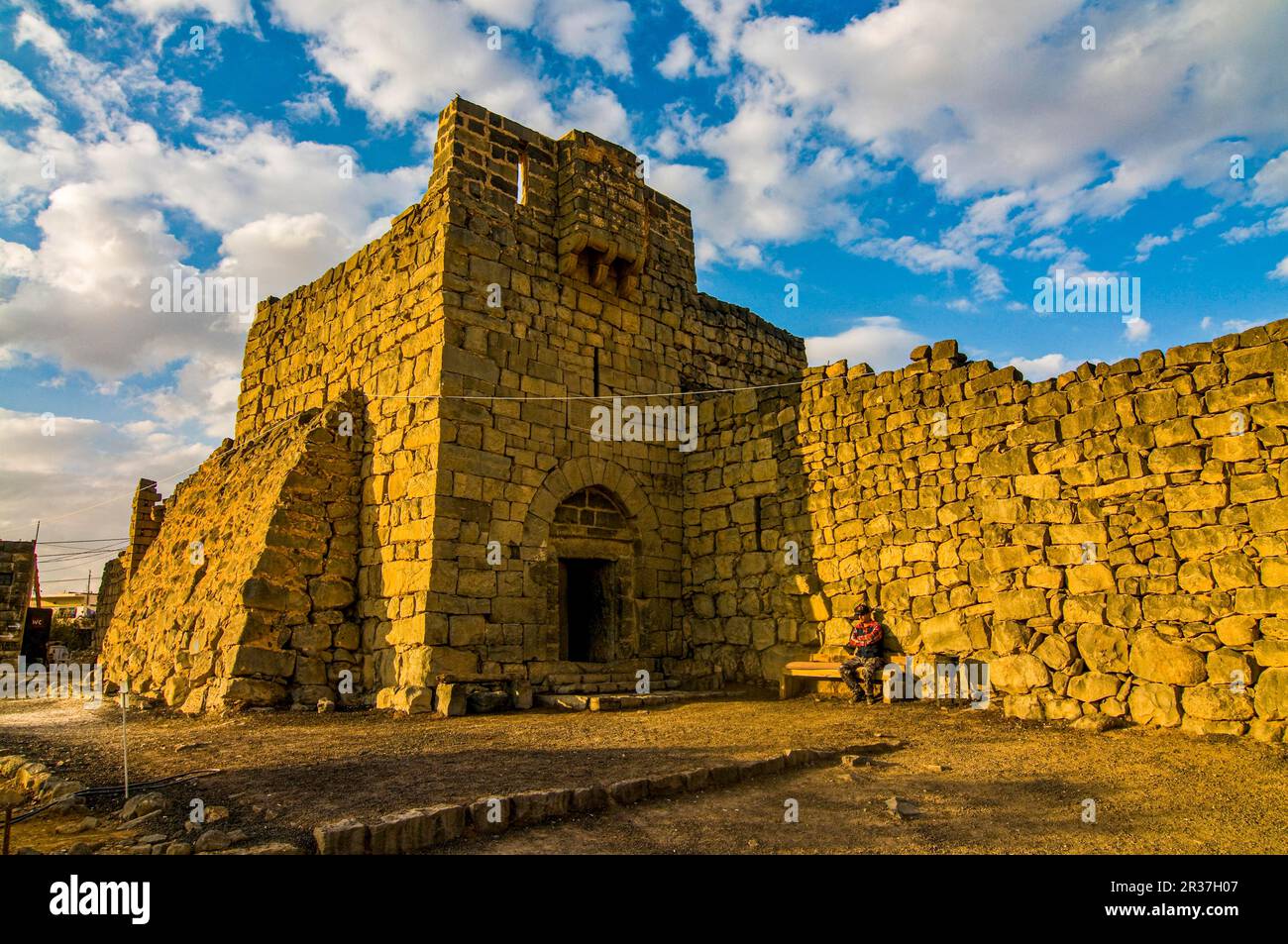 Imposing fortress in Qasr Al-Azraq, Jordan Stock Photo - Alamy