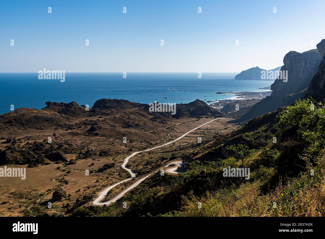 Rugged mountains over Fazayah beach, Salalah, Oman Stock Photo - Alamy