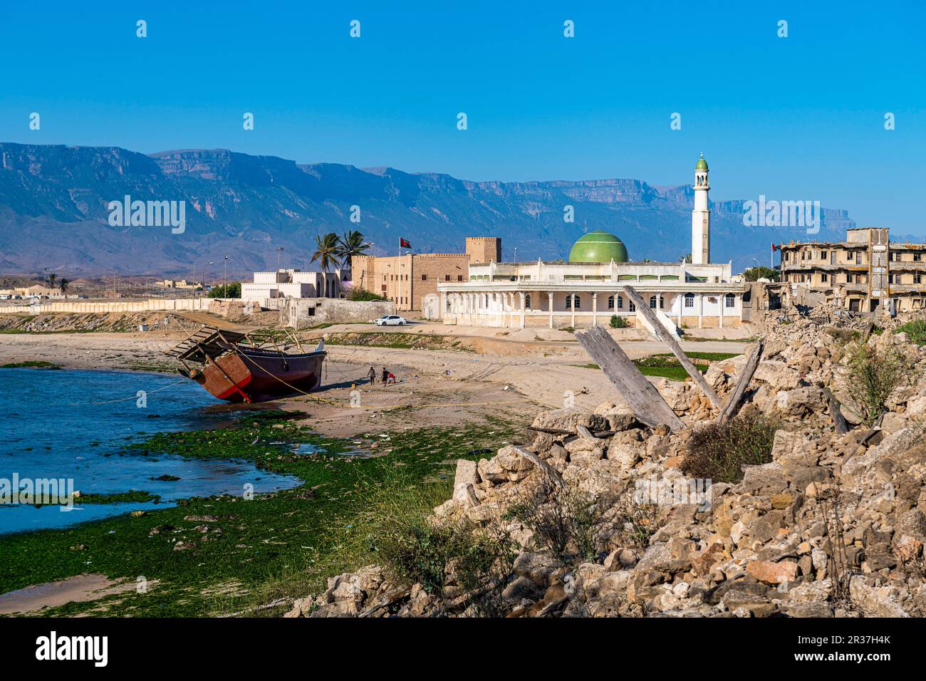 Old Dhow on the beach of Mirbat, Salalah, Oman Stock Photo - Alamy