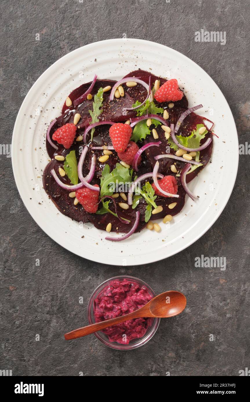 Red beet carpaccio hi-res stock photography and images - Alamy