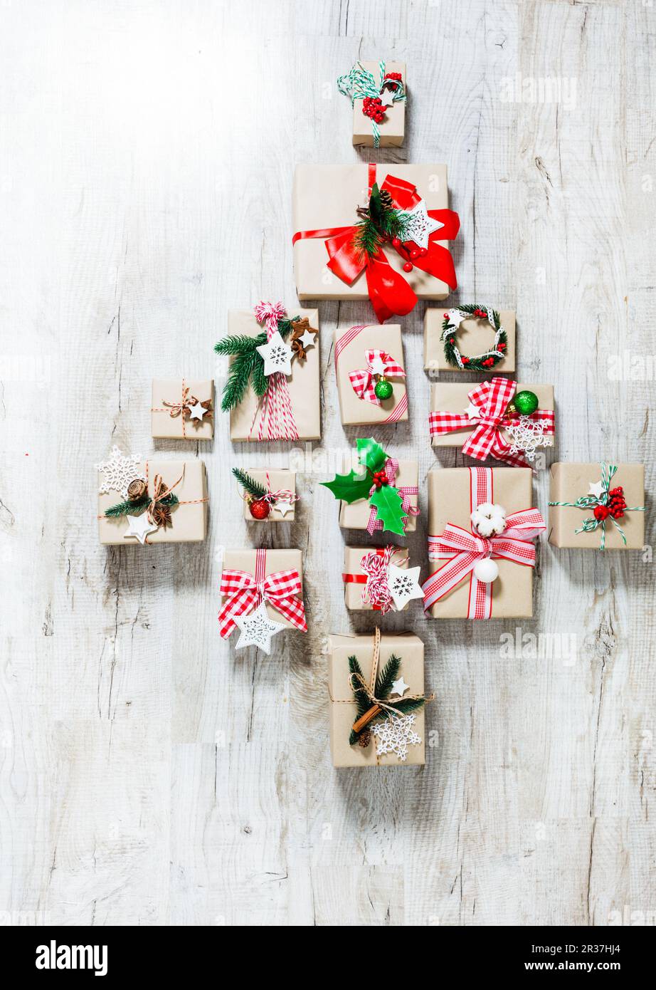 Christmas craft boxes Stock Photo - Alamy