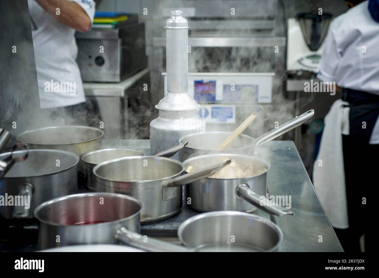 Kitchen in Action Stock Photo - Alamy