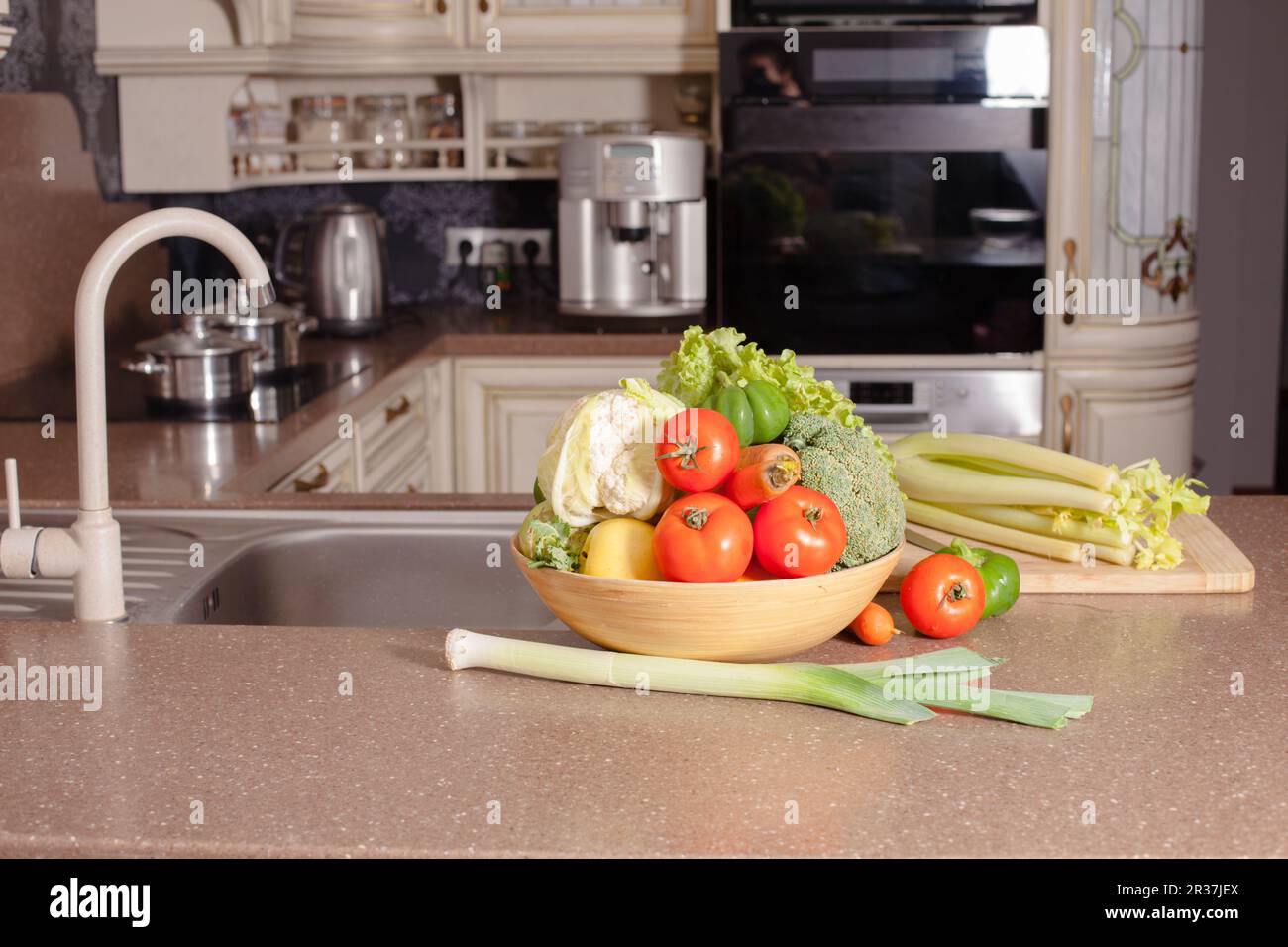 Vegetables in the kitchen Stock Photo - Alamy