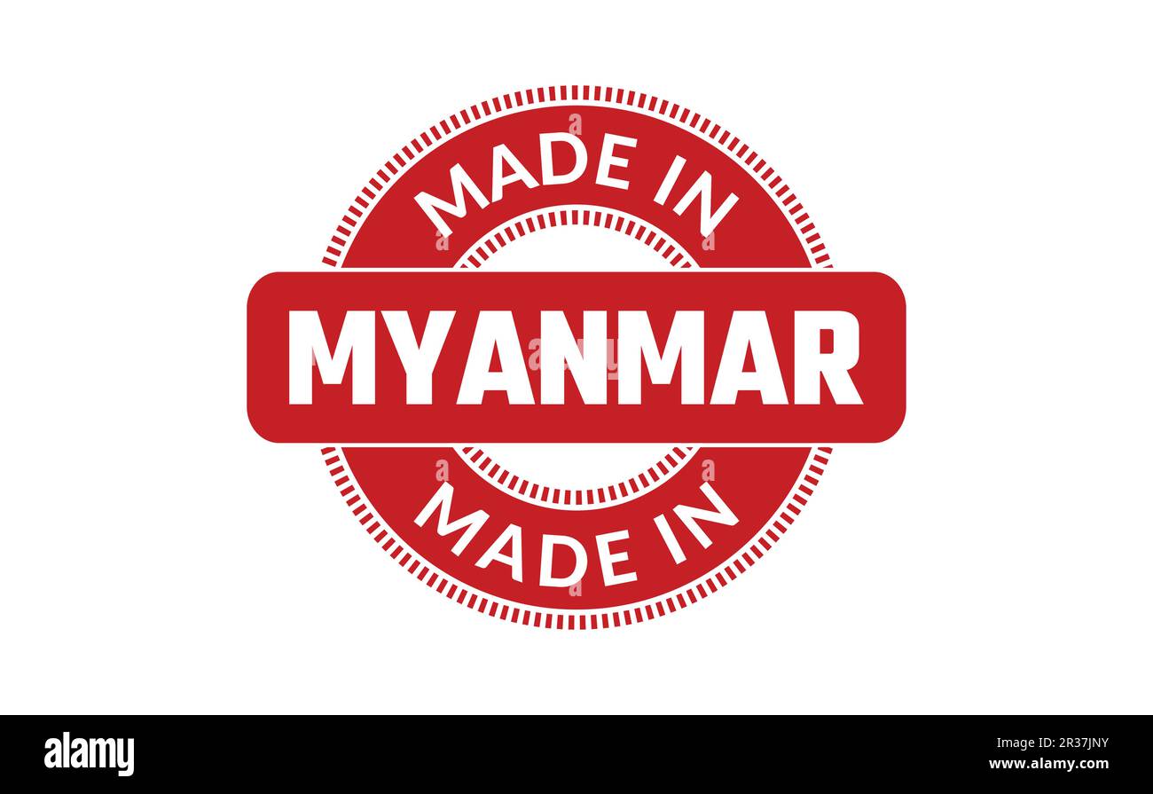 Made In Myanmar Rubber Stamp Stock Vector Image & Art - Alamy