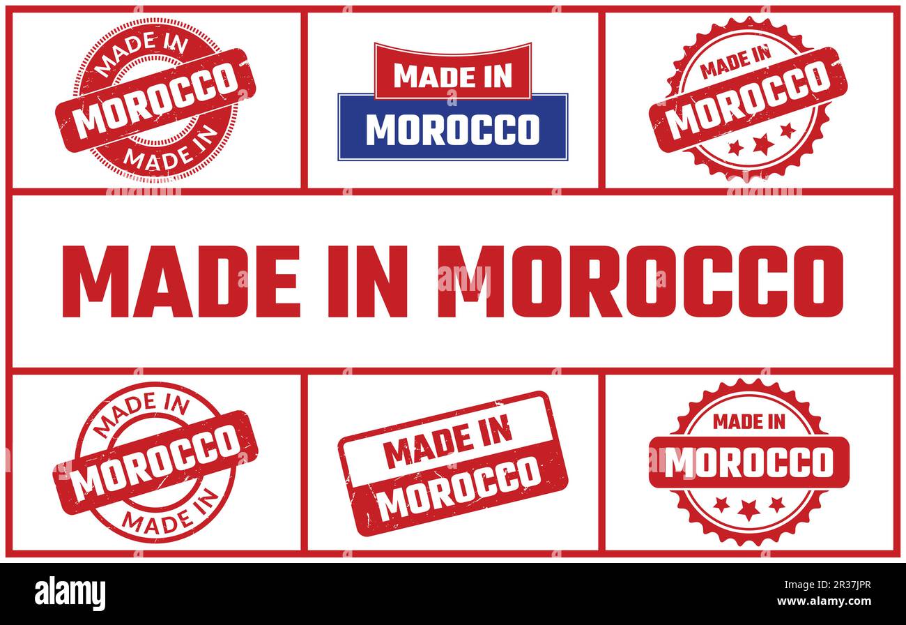 Made in morocco label Stock Vector Images - Alamy