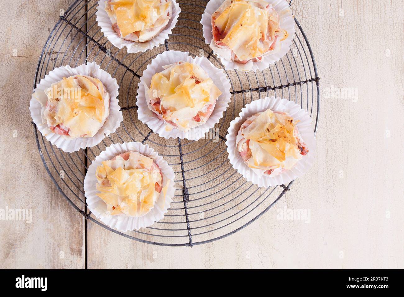 Savoury strudel muffins with beetroot and mackerel Stock Photo - Alamy