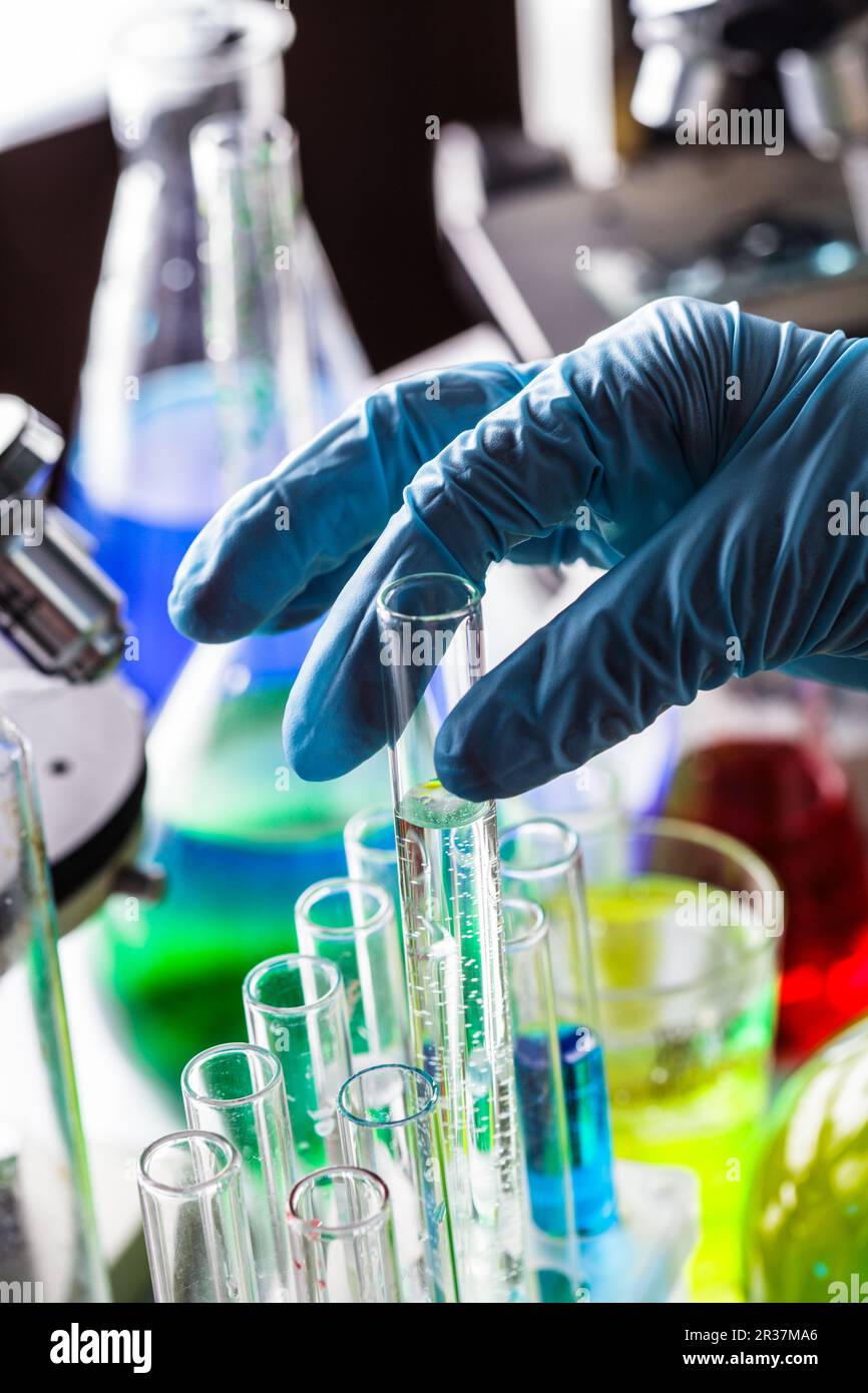The Laboratory tubes Stock Photo - Alamy