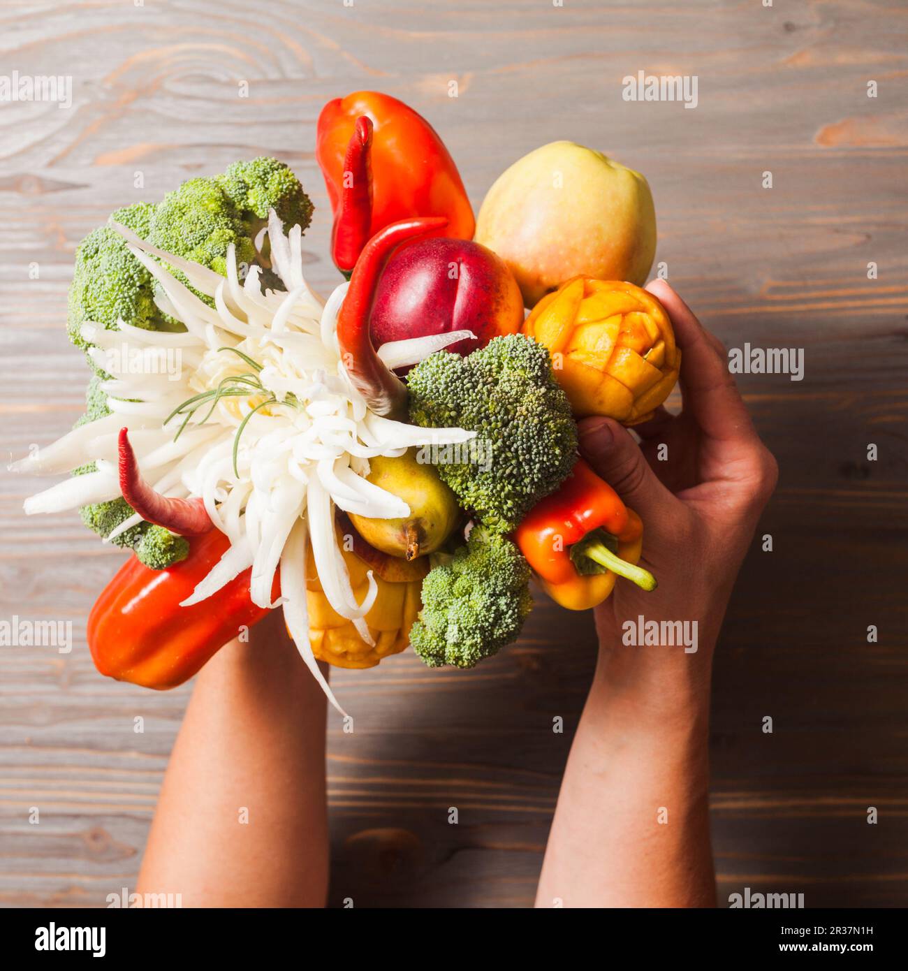 Vegetable and fruit carving Stock Photo - Alamy