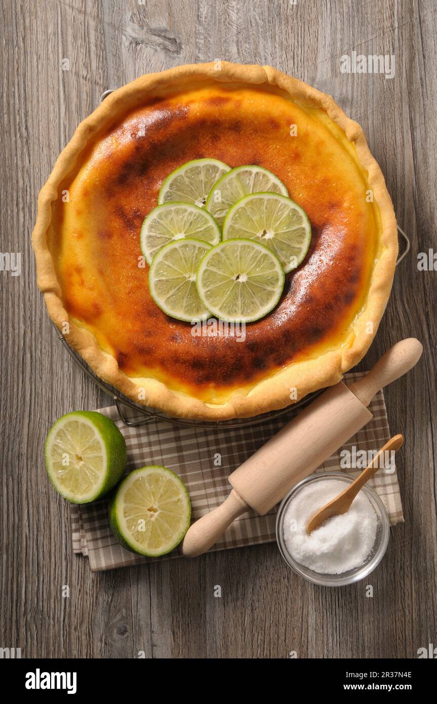 Sable tart with lime (cake, France Stock Photo - Alamy