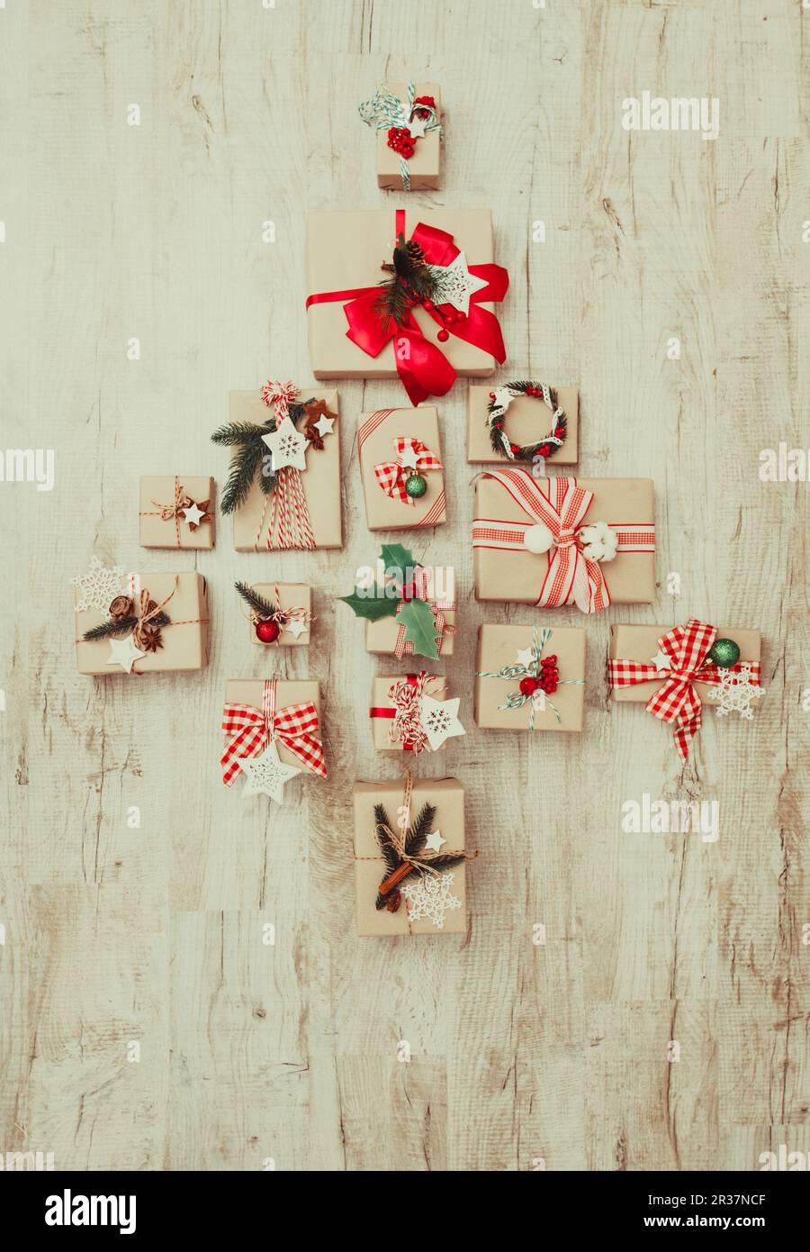 Christmas craft boxes Stock Photo - Alamy