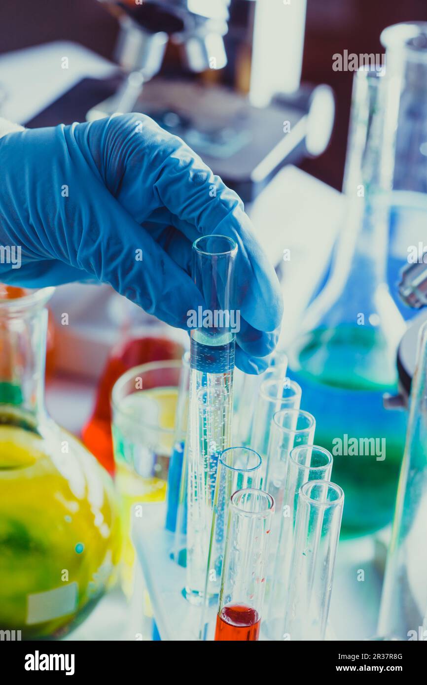 The Laboratory tubes Stock Photo - Alamy