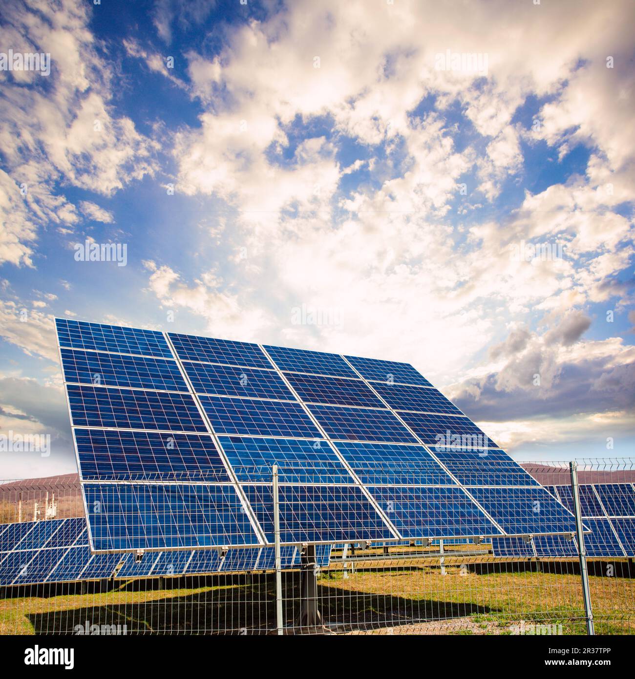 Station with solar panels Stock Photo - Alamy