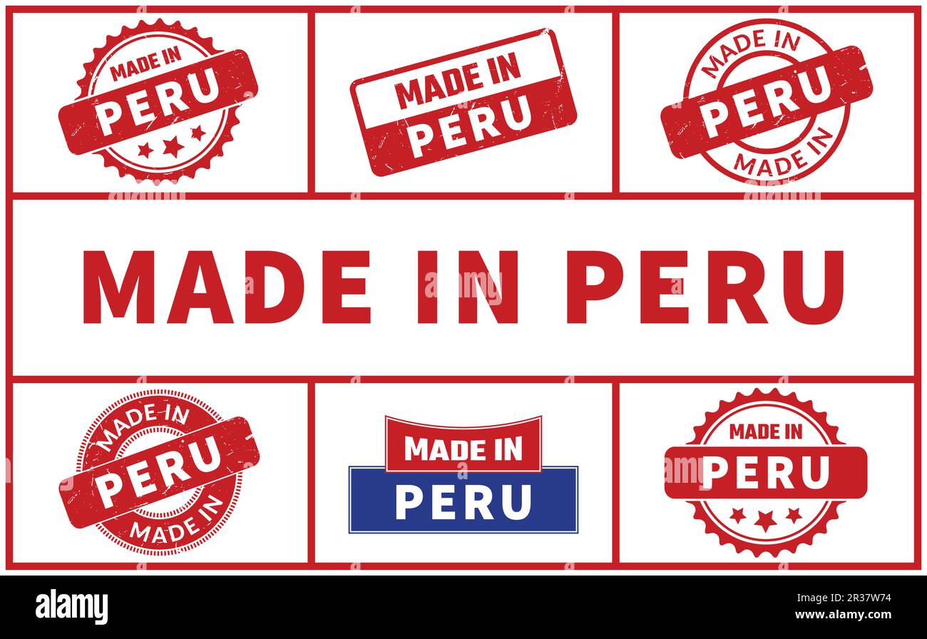 Made in peru red stamp hi-res stock photography and images - Alamy