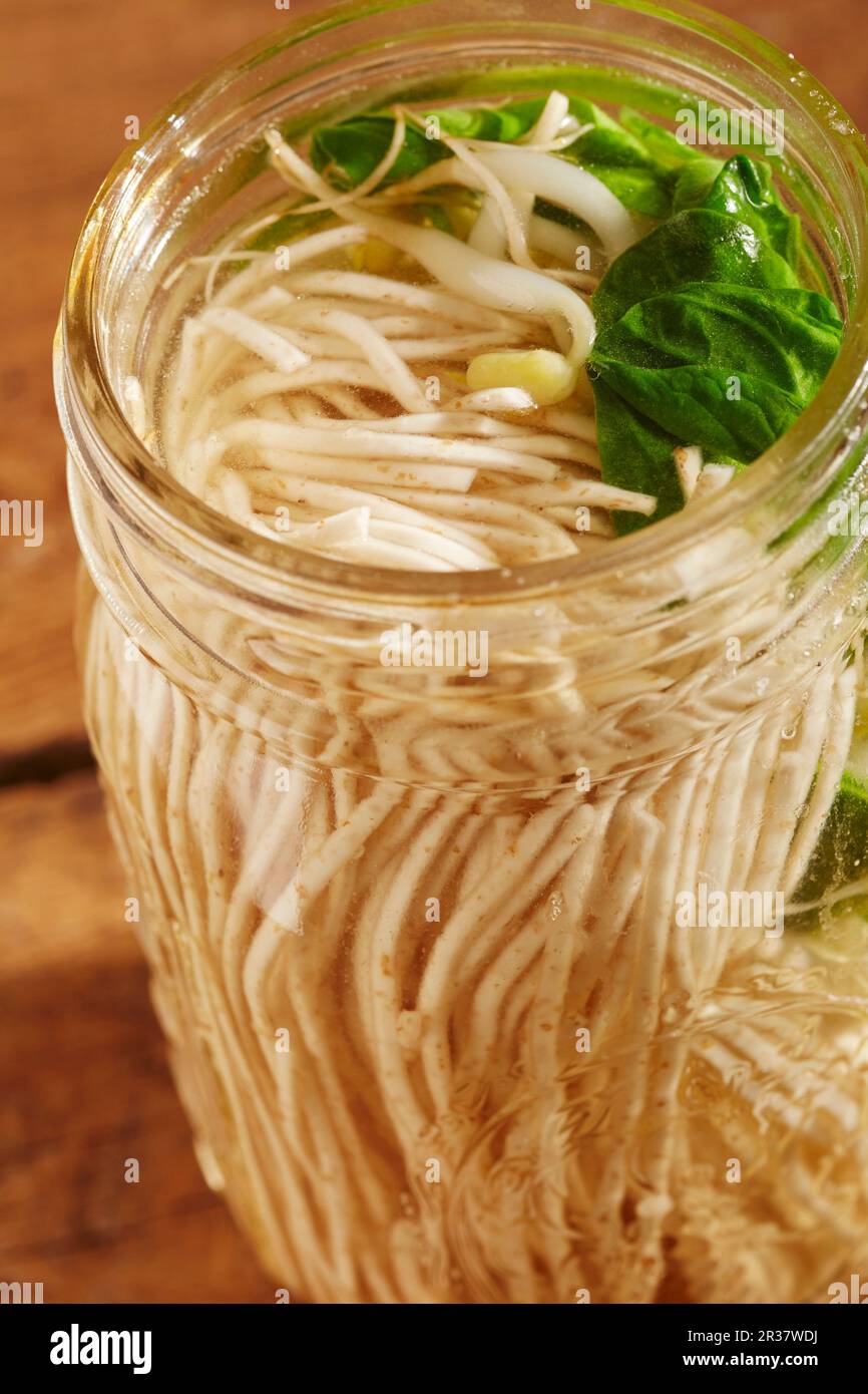 Wholegrain instant ramen in a glass jar Stock Photo - Alamy