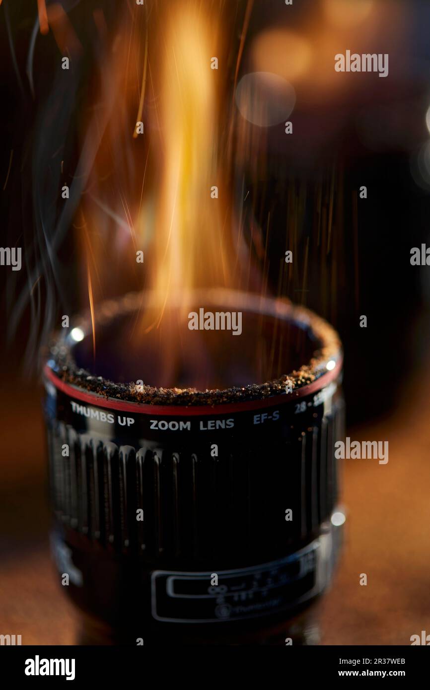 Burning lens hi-res stock photography and images - Alamy
