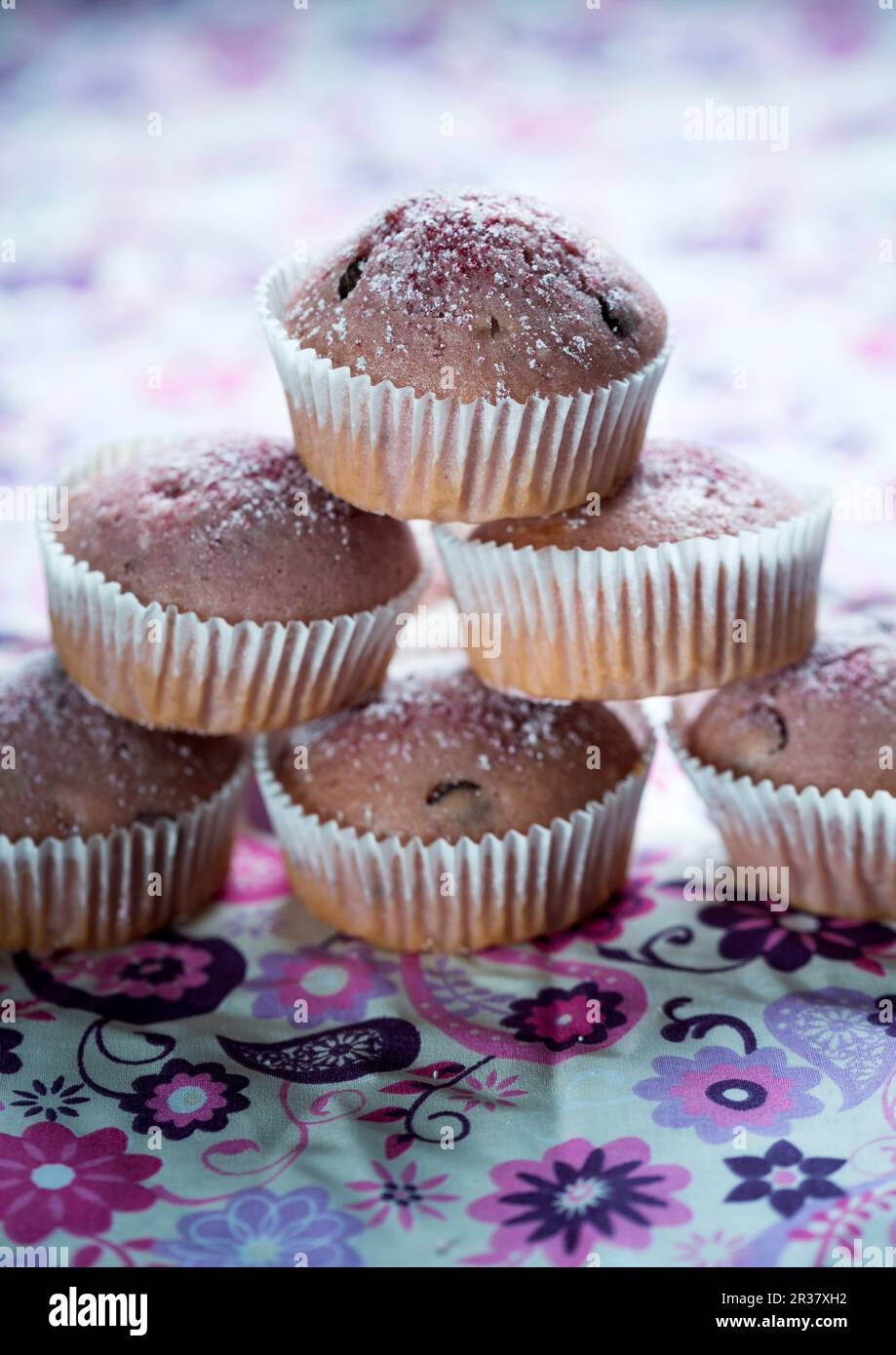 Vegan red fruit jelly muffins Stock Photo - Alamy