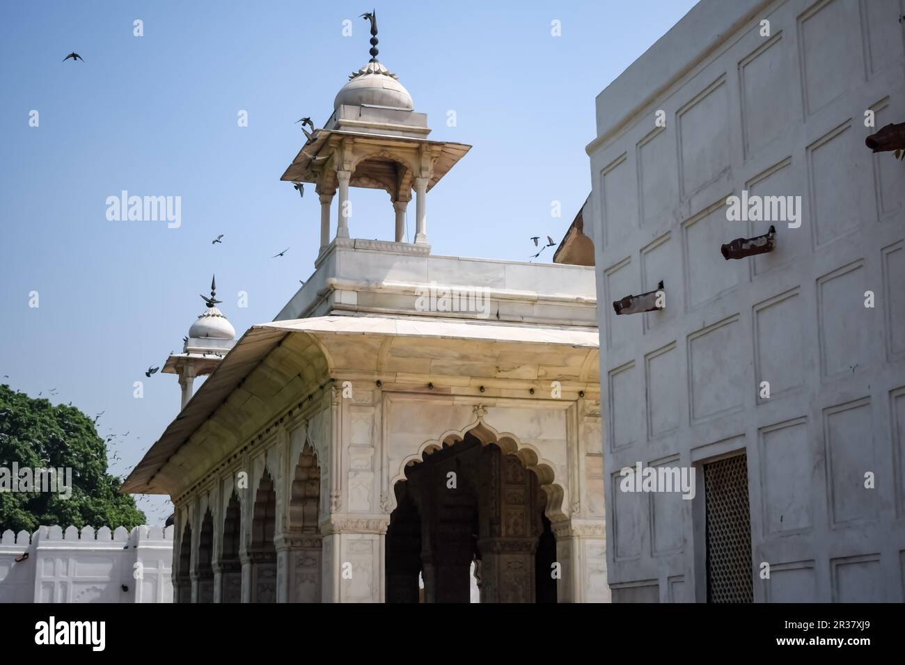 Architectural details of Lal Qila - Red Fort situated in Old Delhi ...