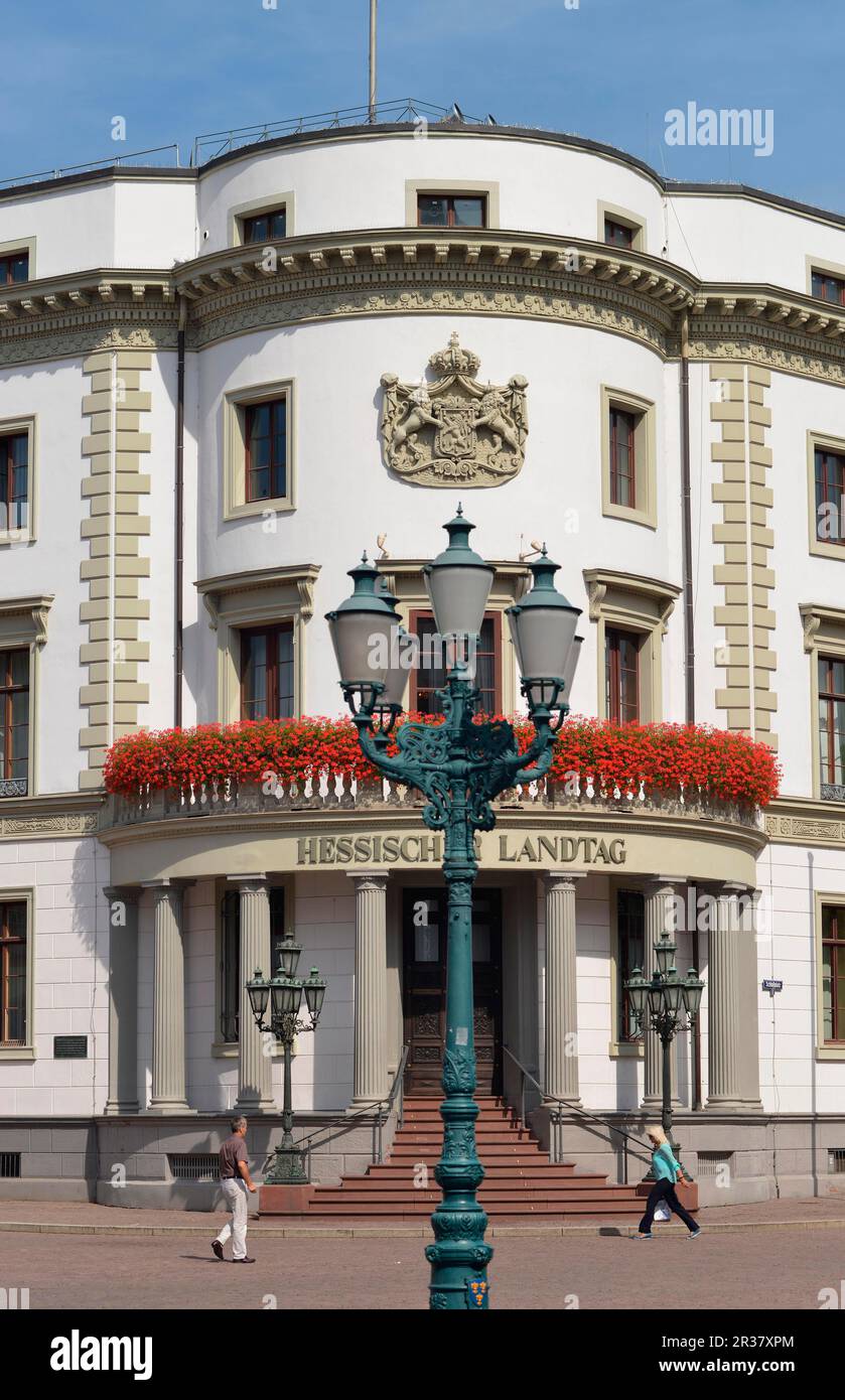 Hessian Parliament, Schlossplatz, Wiesbaden, Hesse, Germany Stock Photo ...