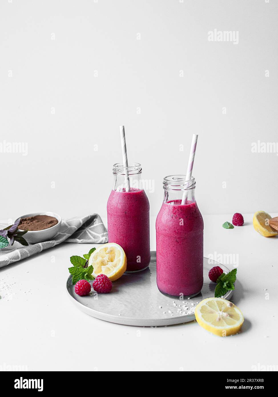 Pink milkshake no fruit hi-res stock photography and images - Alamy
