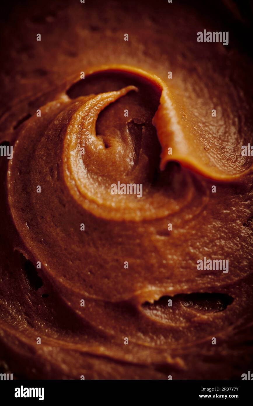 Homemade salted caramel (extreme close-up Stock Photo - Alamy