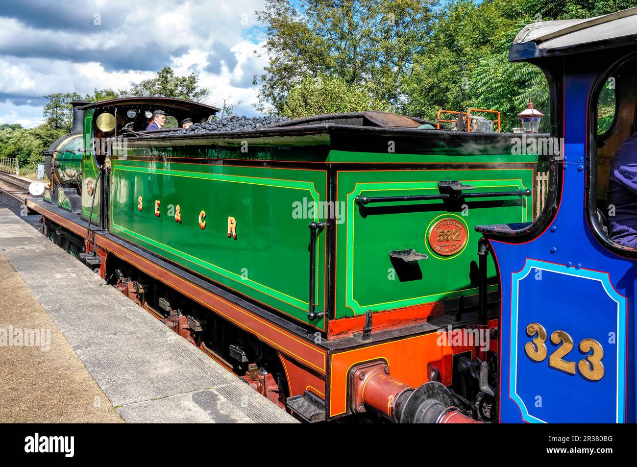 C Class Steam Engine at Sheffield Park Station Stock Photo - Alamy