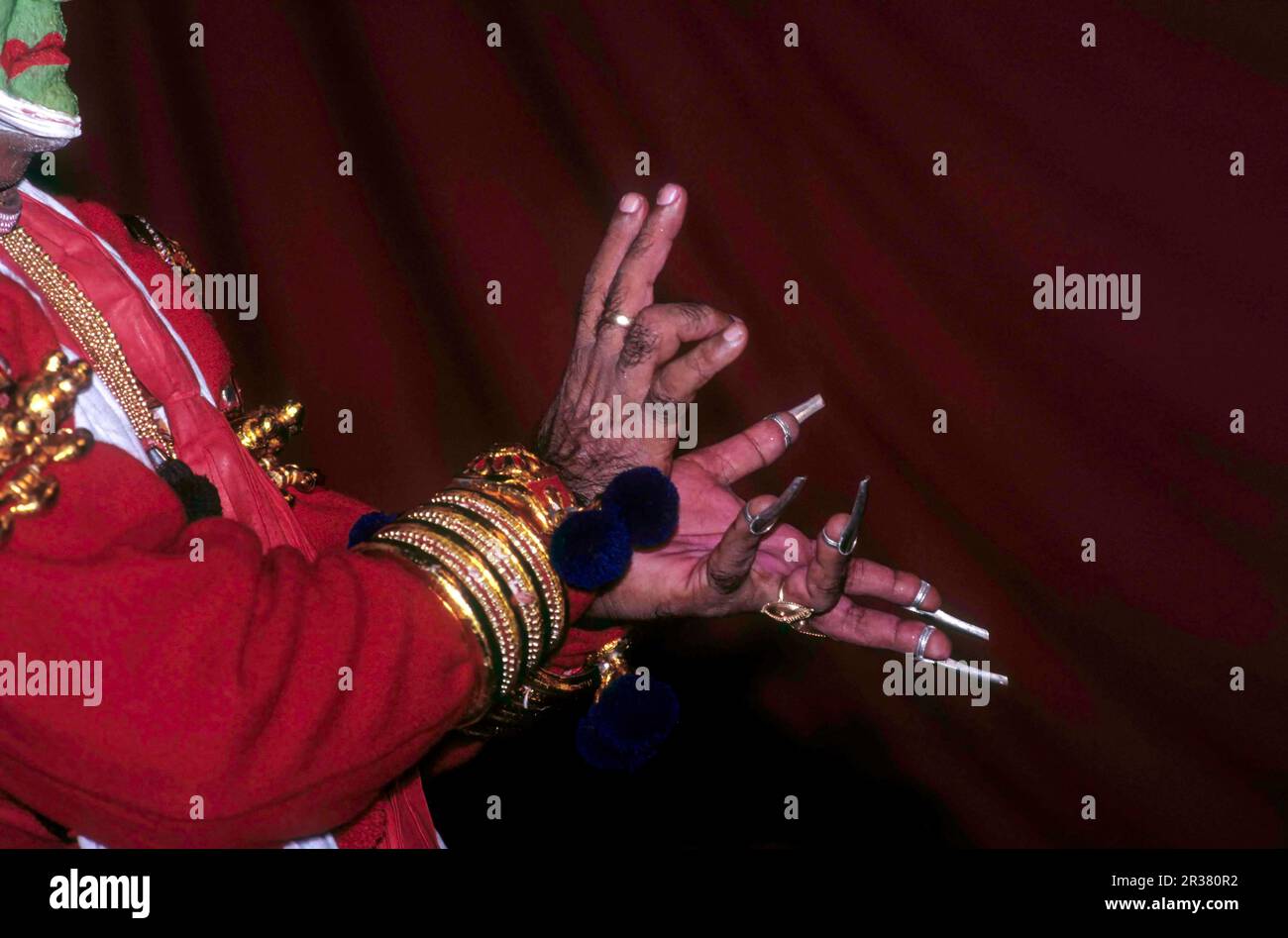 Hand gestures in Kathakali, classical dance of Kerala, India, Asia ...