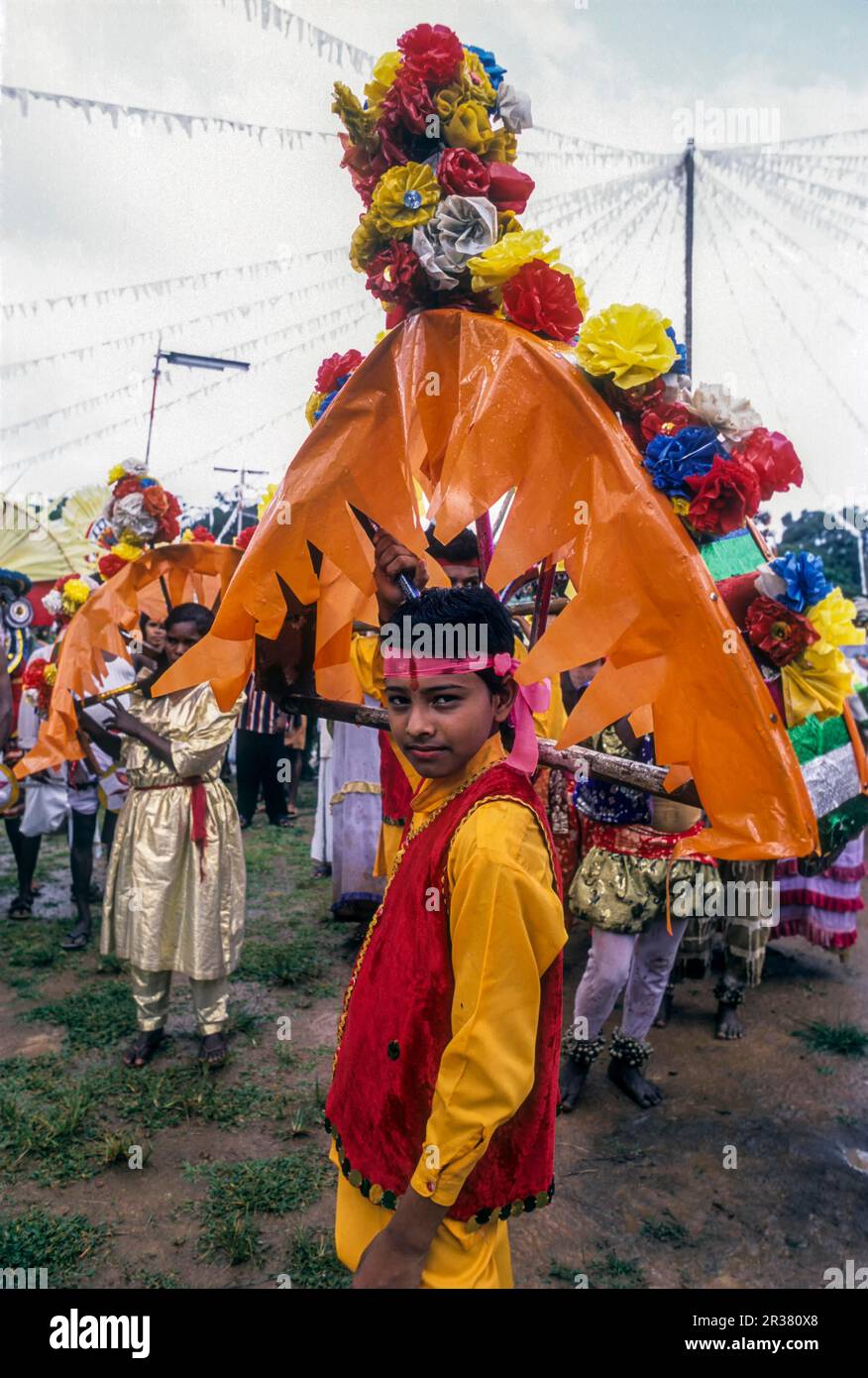 Kavadi dancer in Athachamayam celebration in Thripunithura during Onam ...