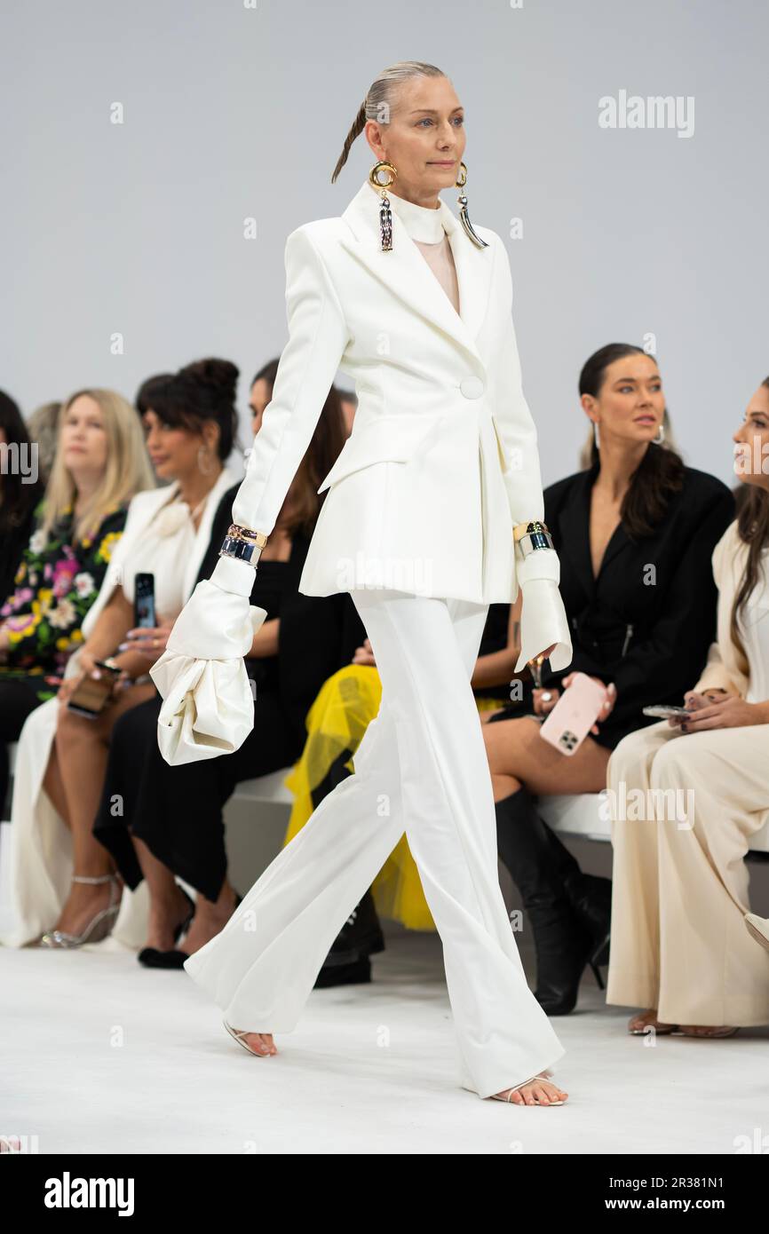 A model walks the runway during the MARIAM SEDDIQ show during the ...