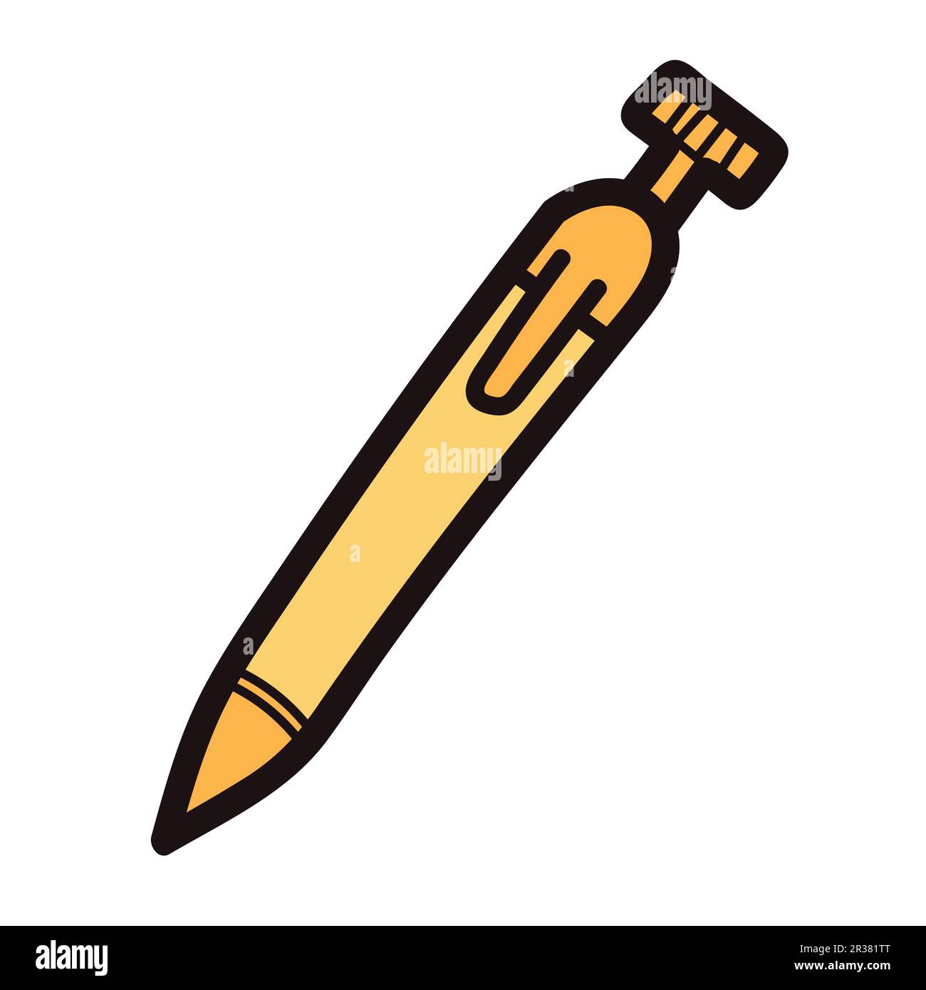 Hand Drawn pen in doodle style isolated on background Stock Vector ...