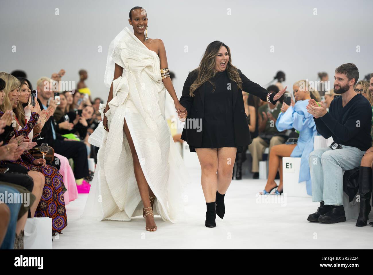 A model walks the runway during the MARIAM SEDDIQ show during the ...