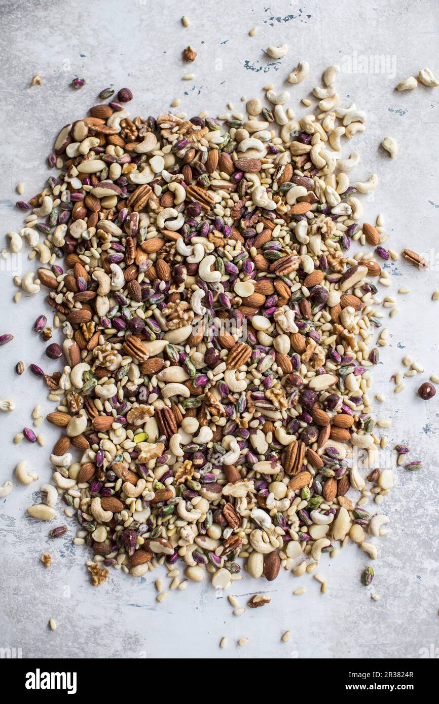 Various types of nuts Stock Photo - Alamy