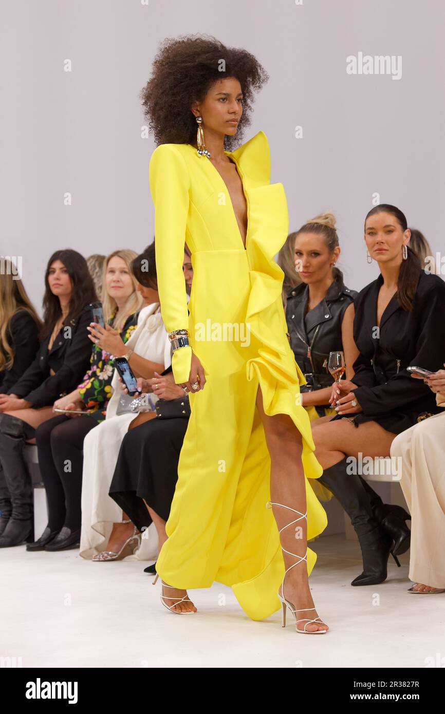 A model walks the runway during the MARIAM SEDDIQ show during the ...