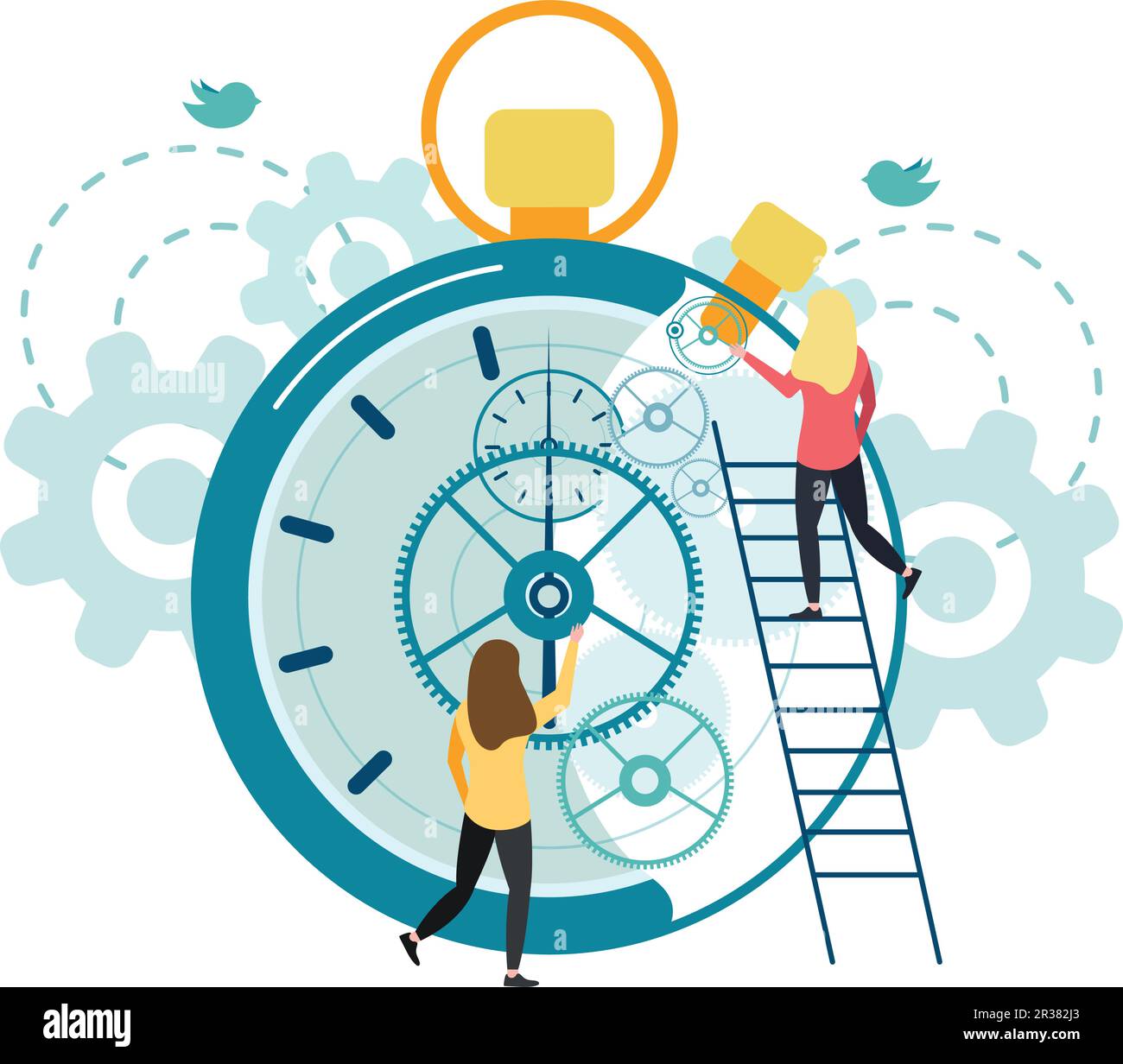 Time management. Time management. Projects and deadlines Stock Vector ...