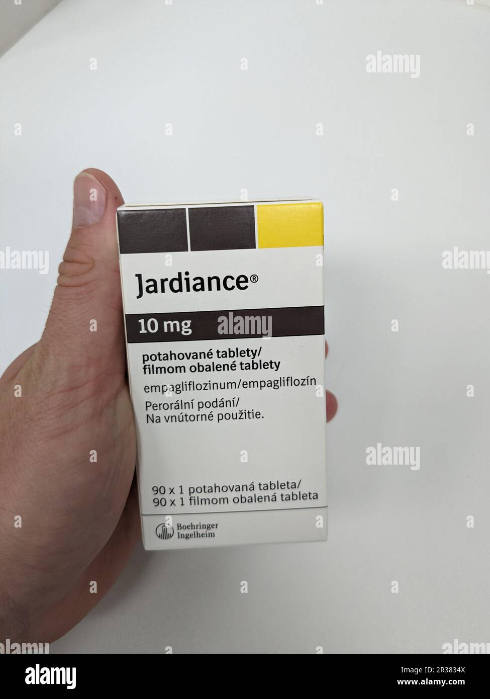 Prague, Czech Republic - July 10 2024: JARDIANCE box medication with ...