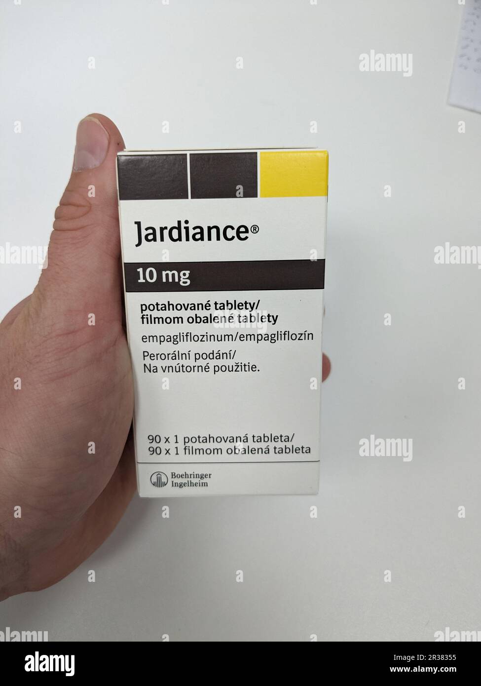 Prague, Czech Republic - July 10 2024: JARDIANCE box medication with ...