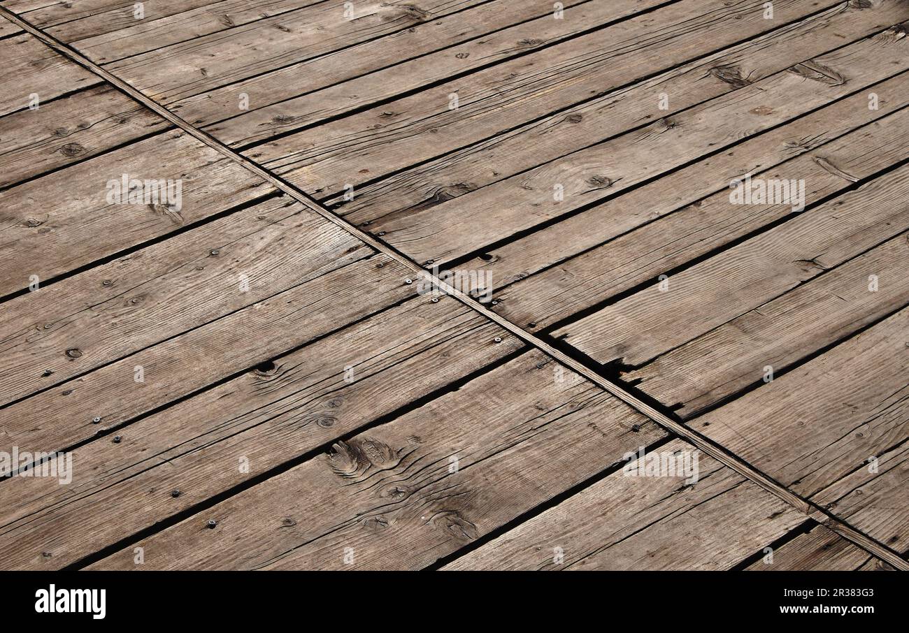 Vintage wooden panel with diagonal planks and gaps Stock Photo - Alamy
