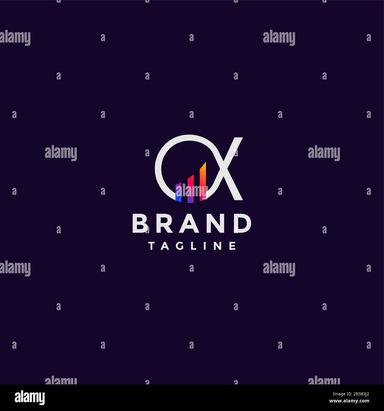 Bar Graph inside Alpha Symbol. Minimalist Alpha symbol logo design with ...