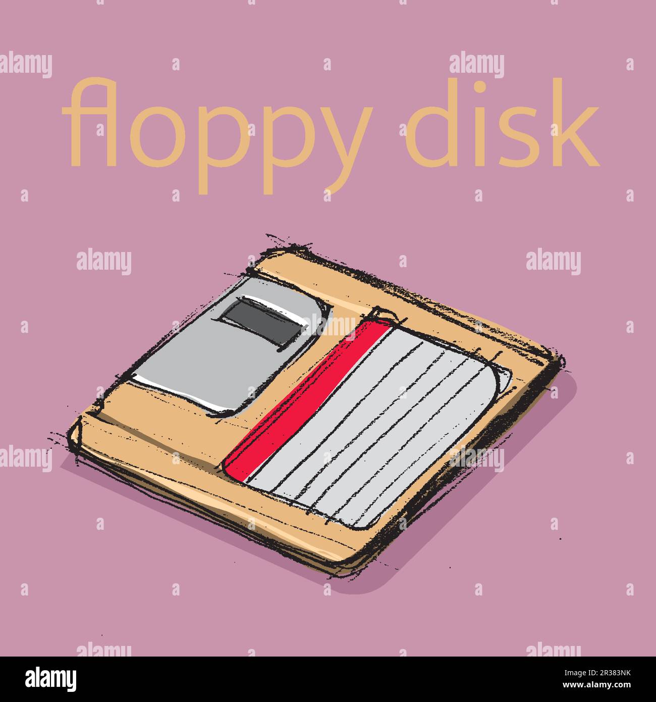 Floppy disk and vintage computer Stock Vector Images - Alamy