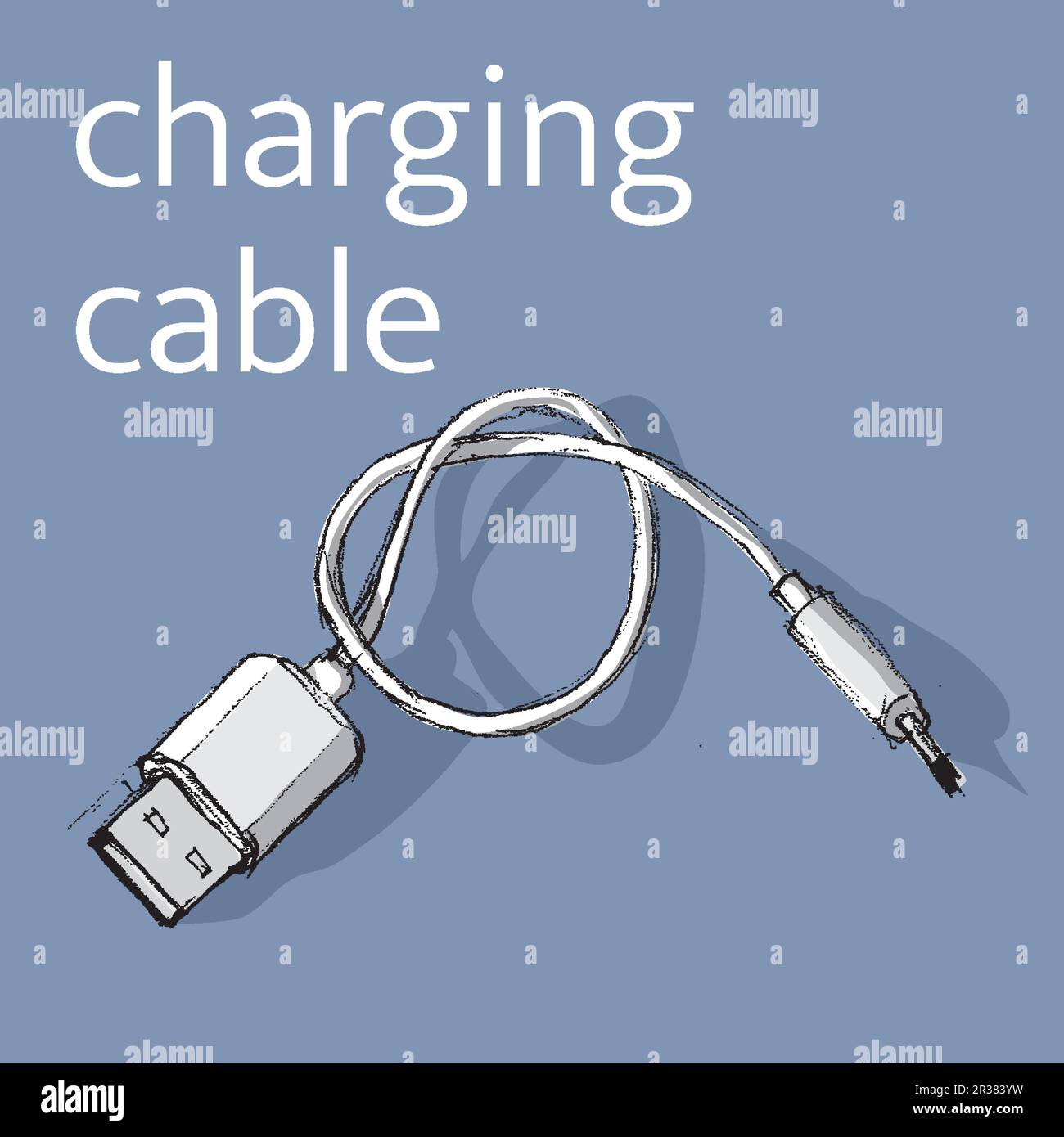 Black usb cable Stock Vector Images - Alamy